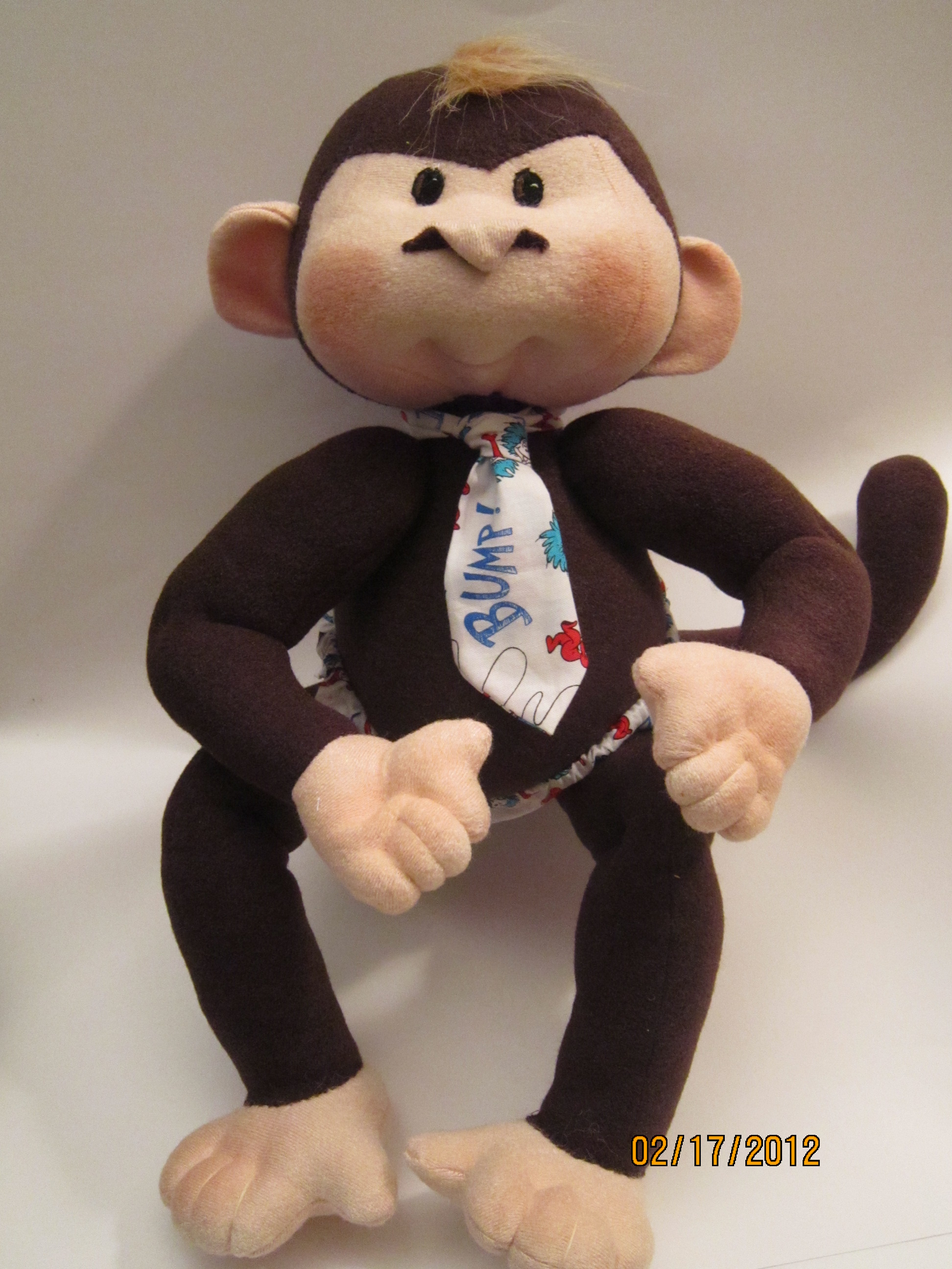 Soft Cloth Monkey, Handmade Monkey Doll, Dinky Baby, Soft Sculpture ...